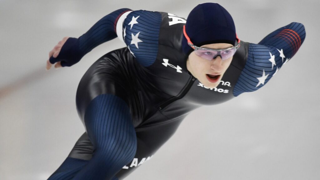 Jordan Stoltz breaks 1000m speed skating world record | British Day ...